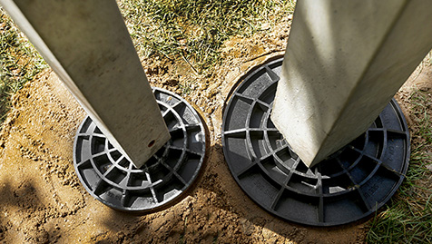 FootingPad® composite footers save time, cost, and weight