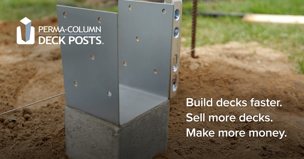 Build your decks—and sales—faster with precast deck posts
